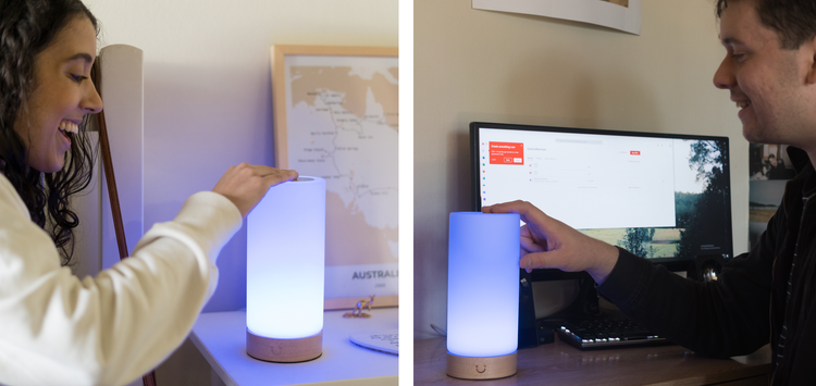 Modern Cylinder Friendship Lamp by LuvLink® - Long Distance Lamps