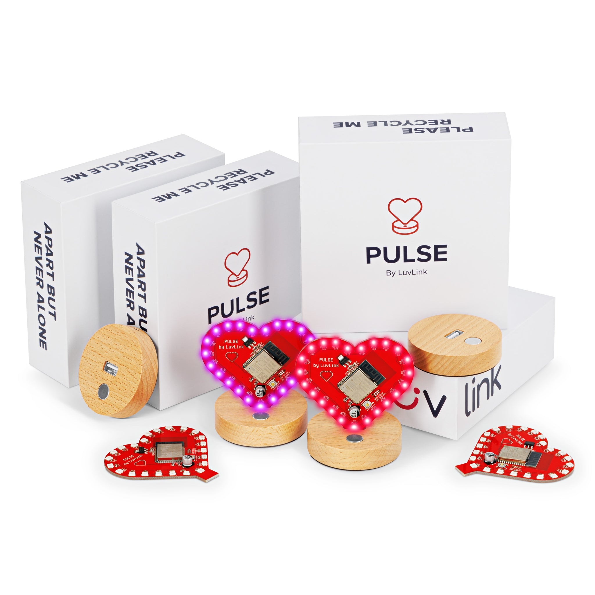 Pulse Heart Friendship Lamps by LuvLink® - Long Distance Lamps