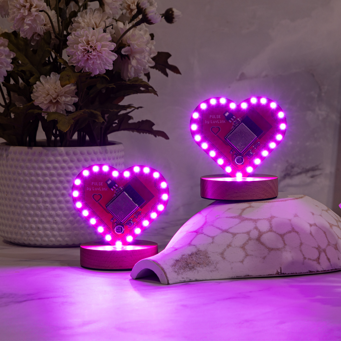 Pulse Heart Friendship Lamps by LuvLink® - Long Distance Lamps