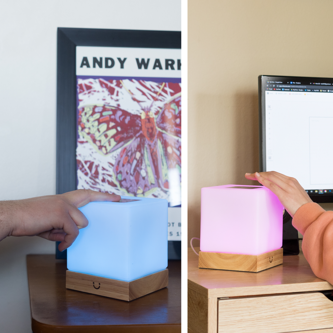 Modern Cube Friendship Lamp by LuvLink® - Long Distance Lamps